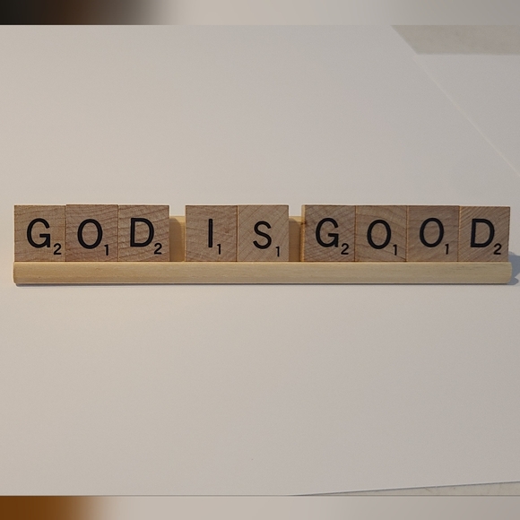 Handmade | Accents | Scrabble Art Sign God Is Good Handmade | Poshmark